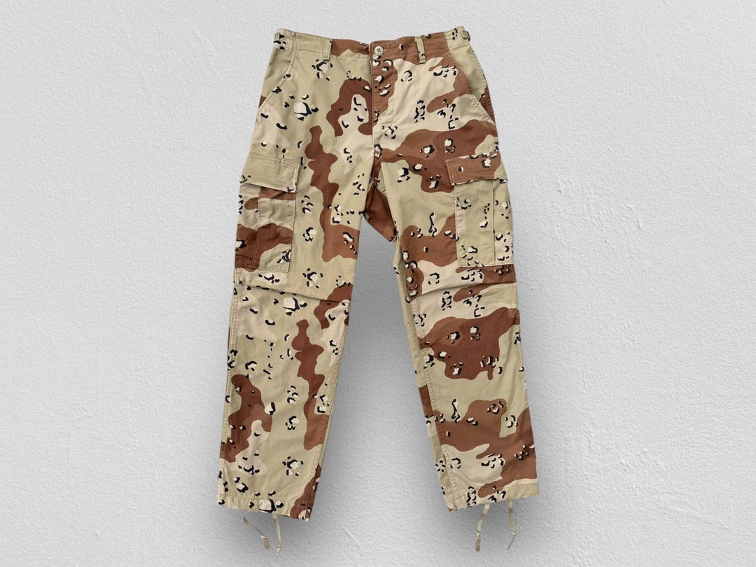 VINTAGE 1990 Military Surplus Cargo Pants - Desert Camo - Small/short ...