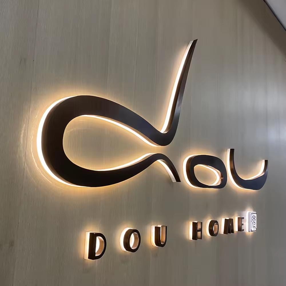 Custom Metal Backlit Sign, 3D Metal Sign, Business Sign, Custom Backlit Sign, Indoor Sign, 3D ...