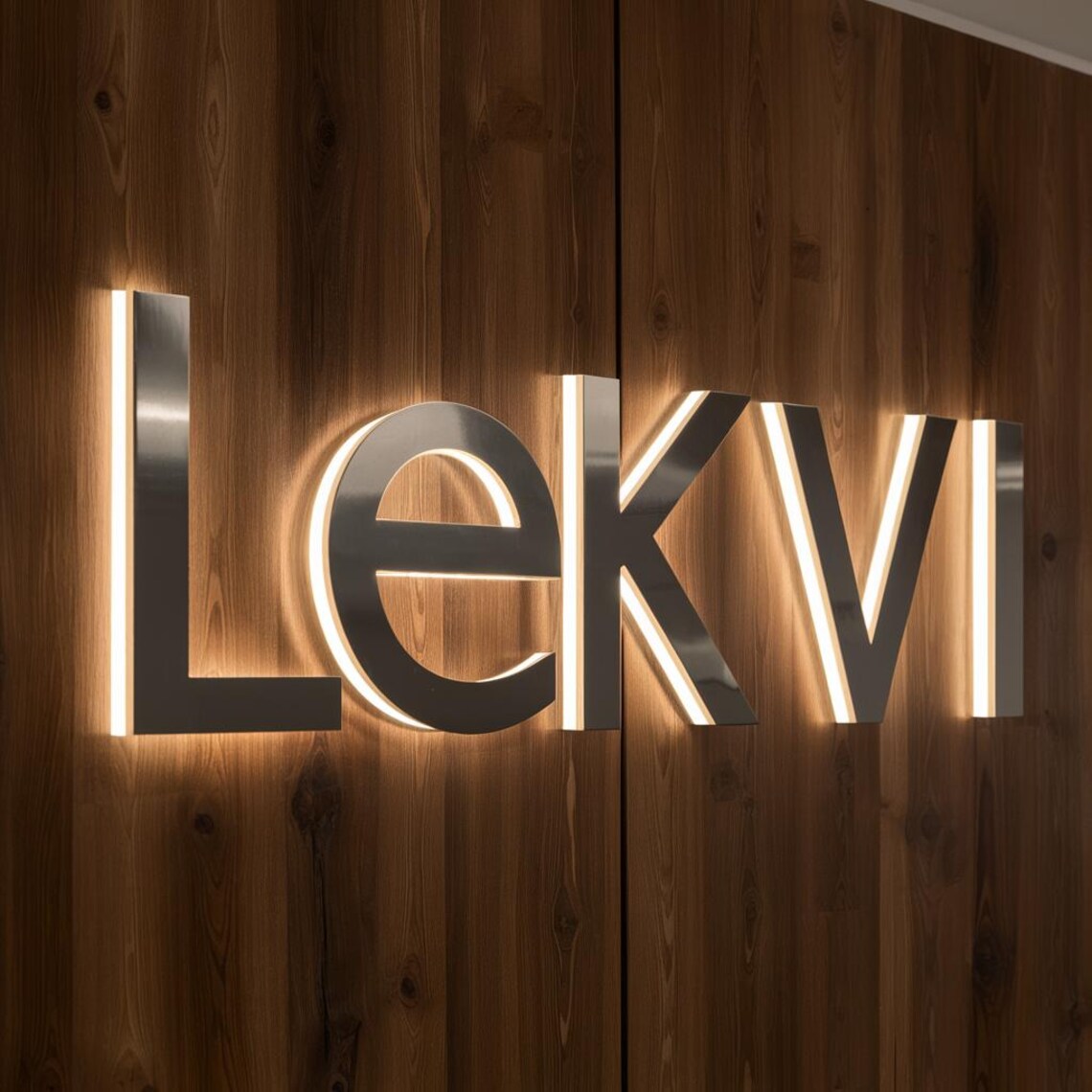 Custom Metal Backlit Sign, 3D Metal Sign, Business Sign, Custom Backlit ...