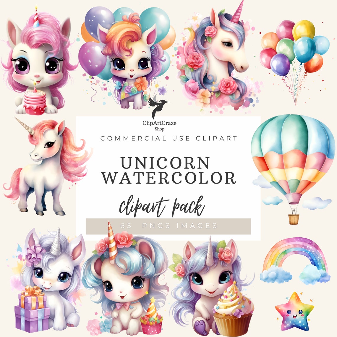 Cute Unicorn Clipart, Commercial Use, Unicorn Png, Magic Unicorn ...