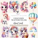 Cute Unicorn Clipart Commercial Use Unicorn Png Magic - Etsy