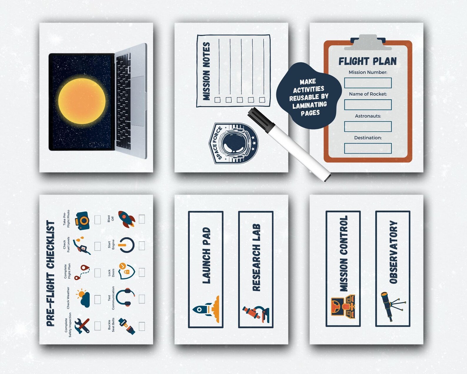Space Dramatic Play Set, Instant Download, Pretend Play Activity ...