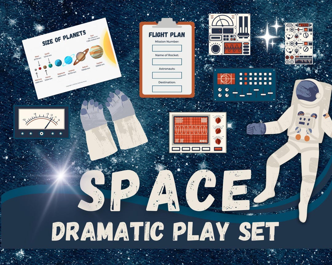 Space Dramatic Play Set, Instant Download, Pretend Play Activity ...