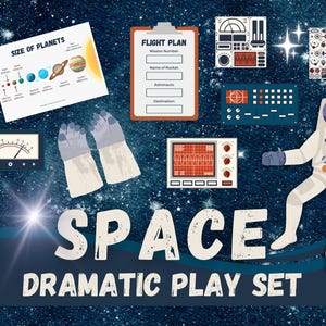 Space Dramatic Play Set, Instant Download, Pretend Play Activity ...