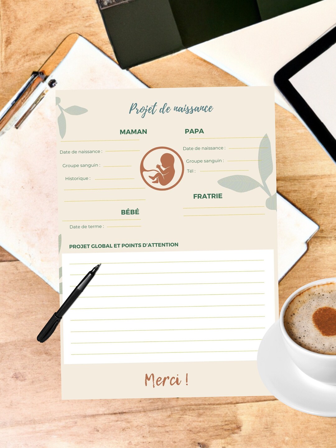 Birth Plan in French // Birth Plan in French Floral Theme - Etsy