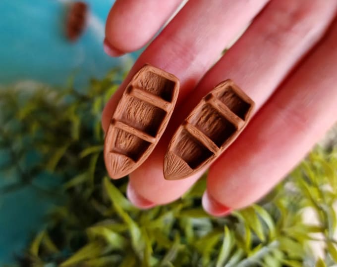 Set of 3, O-scale Wooden Row Boats, O-27 Realistic Handcrafted Detail ...