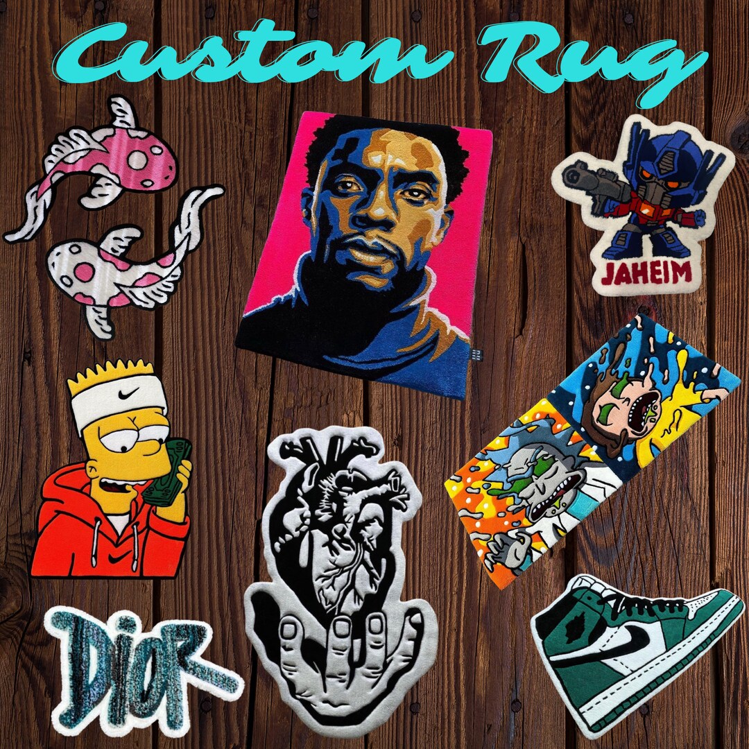 Custom Tufted Rug Design | Wall Hanging | Customized Anime Character ...