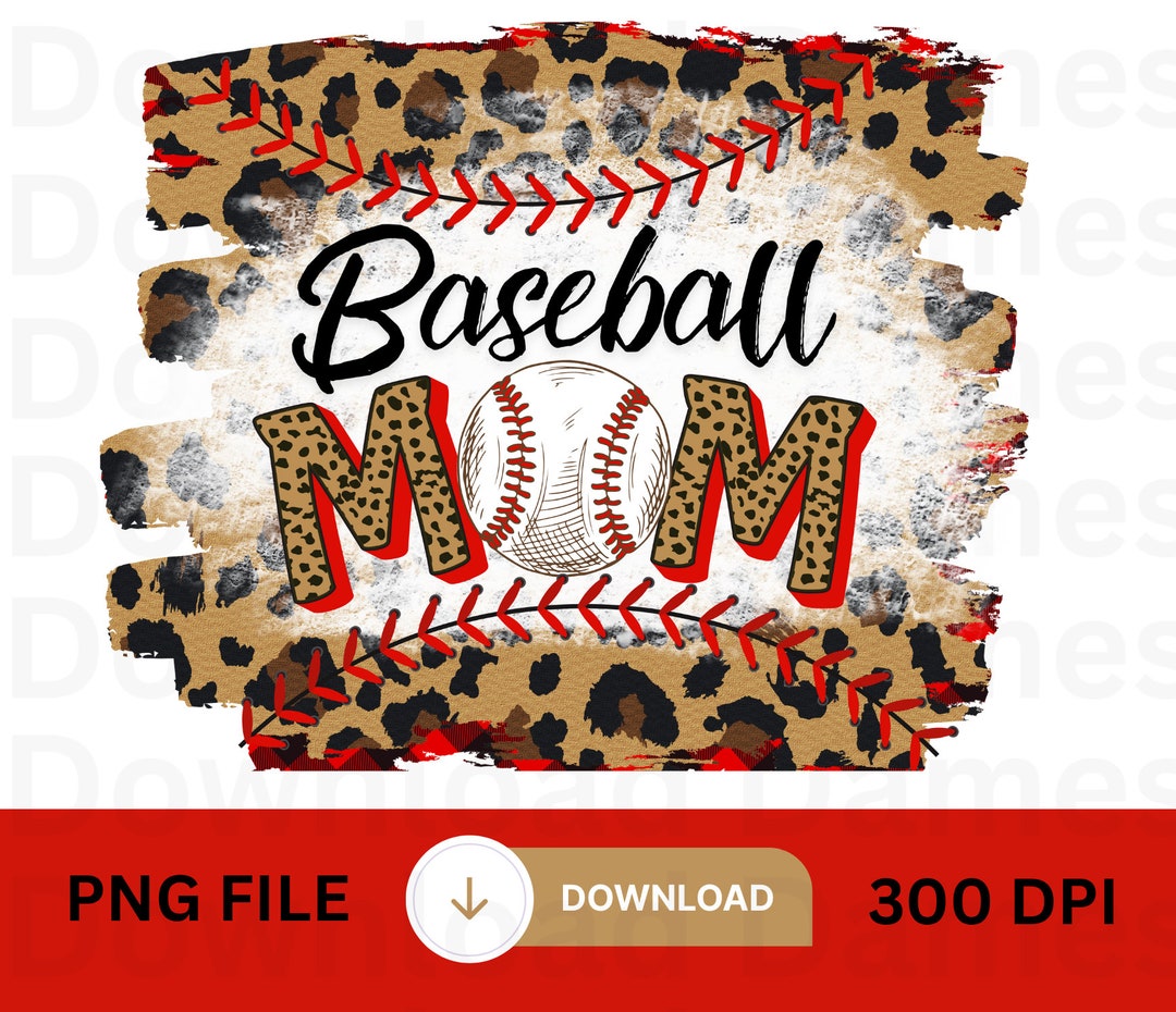 Leopard Baseball Mom Png Sublimation Design Download Sports Mom Png ...