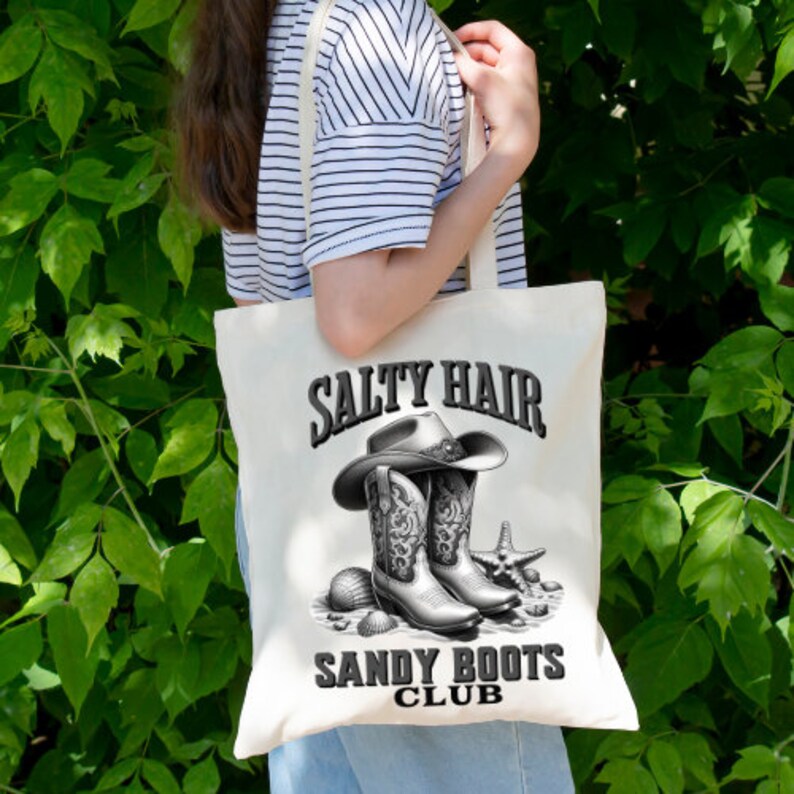 Salty Hair Sandy Boots Club PNG Digital Download Sublimation File Beach Coastal Cowgirl Summer ...