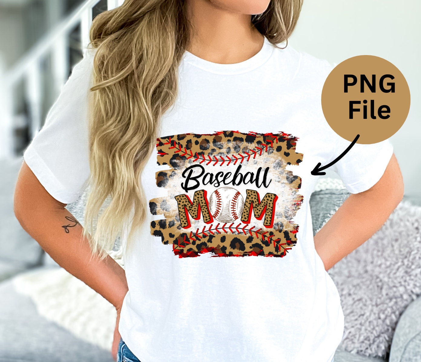 Leopard Baseball Mom Png Sublimation Design Download Sports Mom Png ...