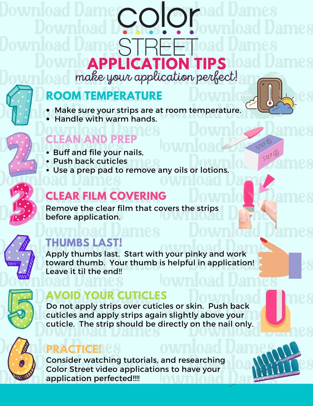 Application Tips for Color Street Real Nail Polish Strips. Digital ...