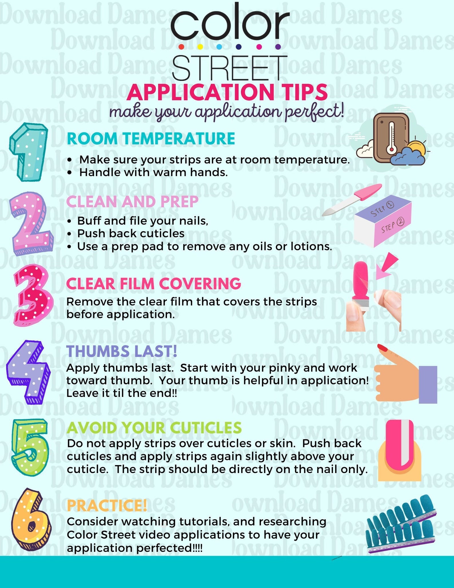 Application Tips for Color Street Real Nail Polish Strips. Digital ...