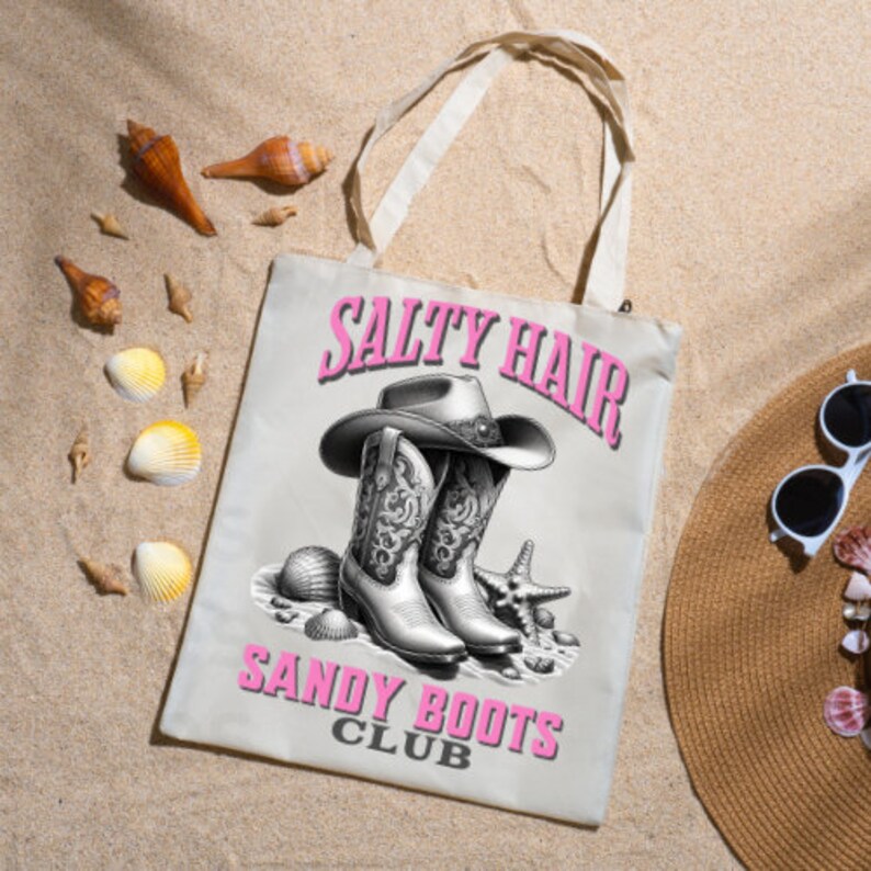 Salty Hair Sandy Boots Club PNG Digital Download Sublimation File Beach Coastal Cowgirl Summer ...