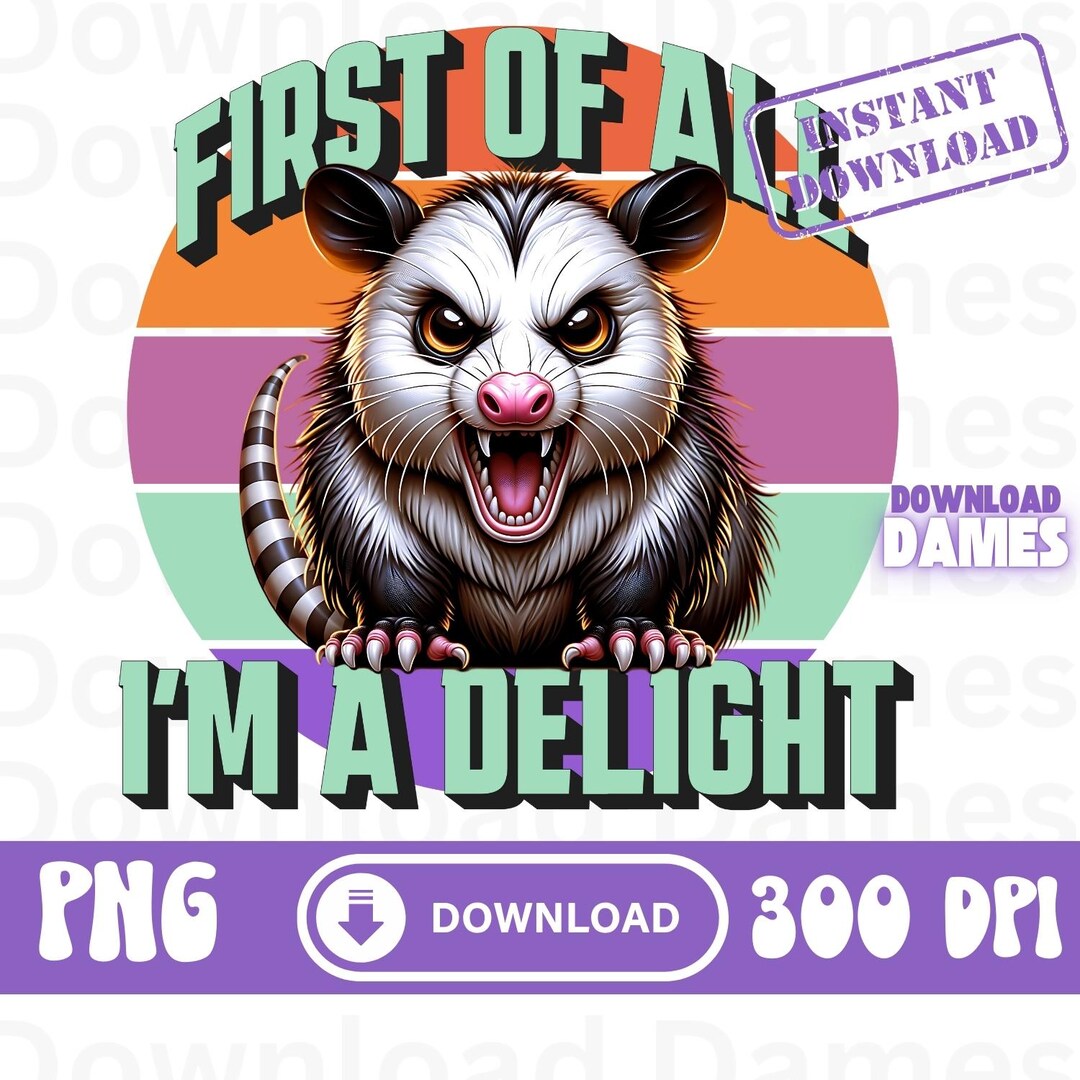 First of All I'm a Delight Sarcastic PNG Files, Funny Opossum PNG ...