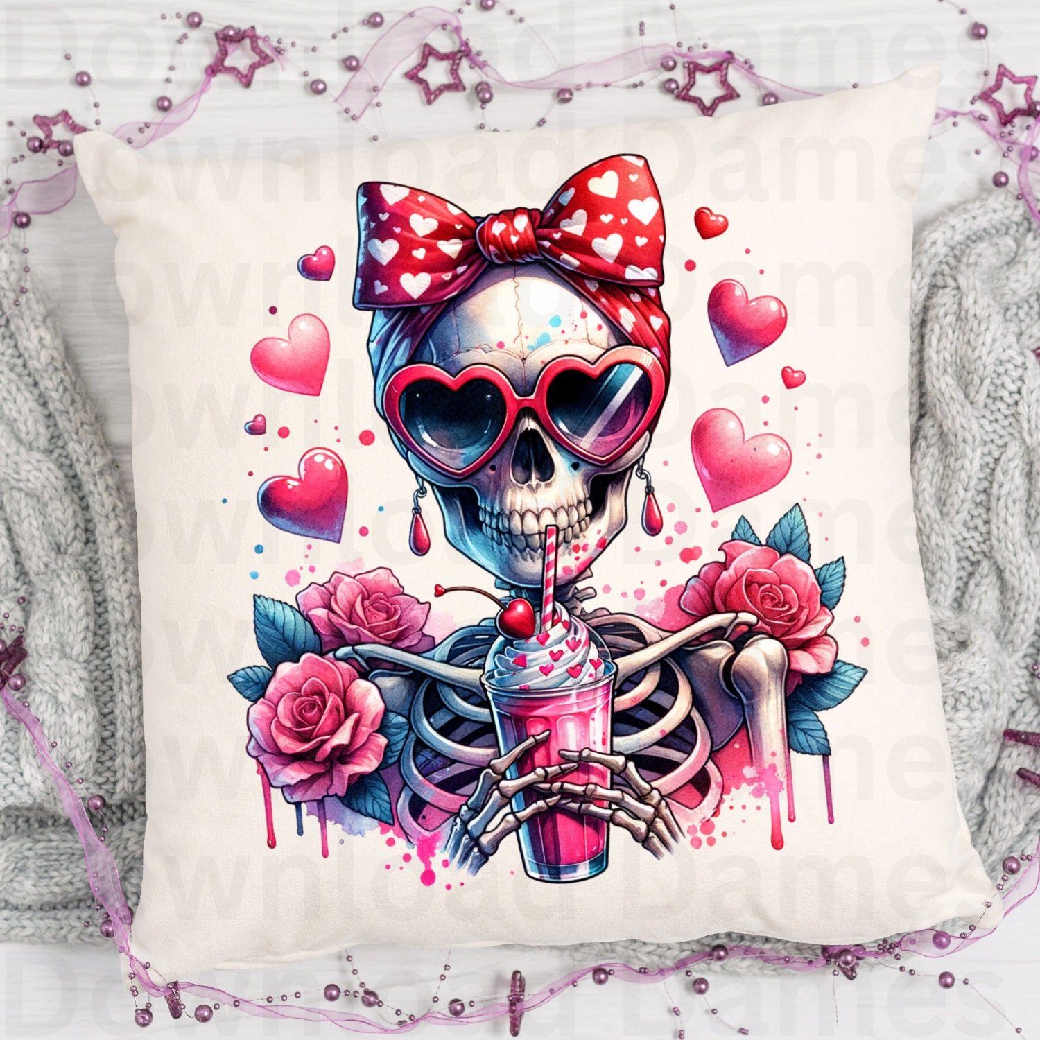 Valentine Skeleton Png Bundle, Skeleton Png, Goth Skull, , Messy Bun ...
