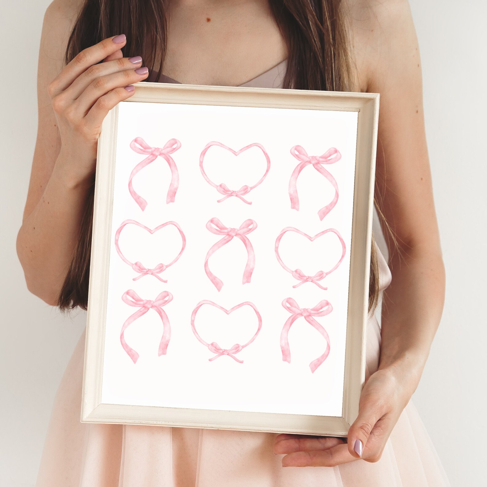 Coquette Pink Bows Trendy Aesthetic Wall Art Sweatshirts Journals Glass ...