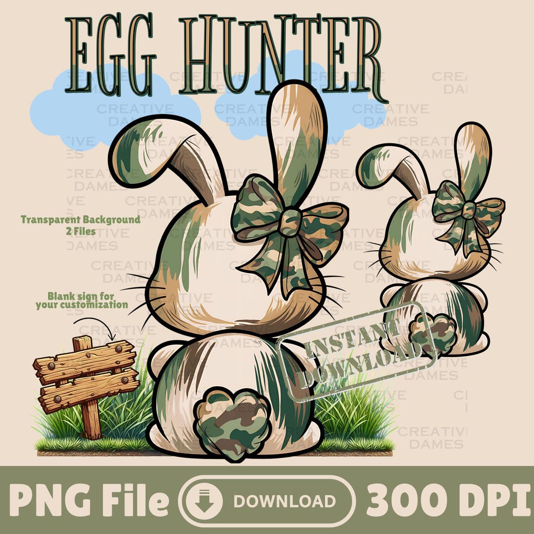 Camo Coquette Easter Back Bunny Bow Png Camouflage File Military ...