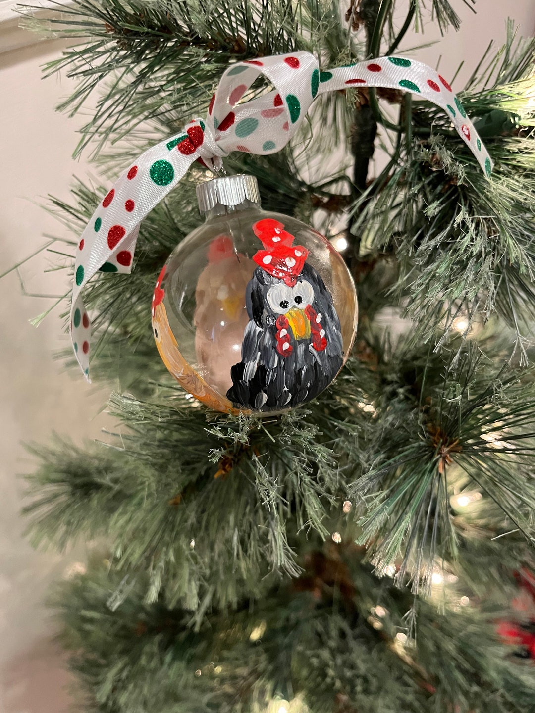 Four Cute Chickens on an Ornament - Etsy