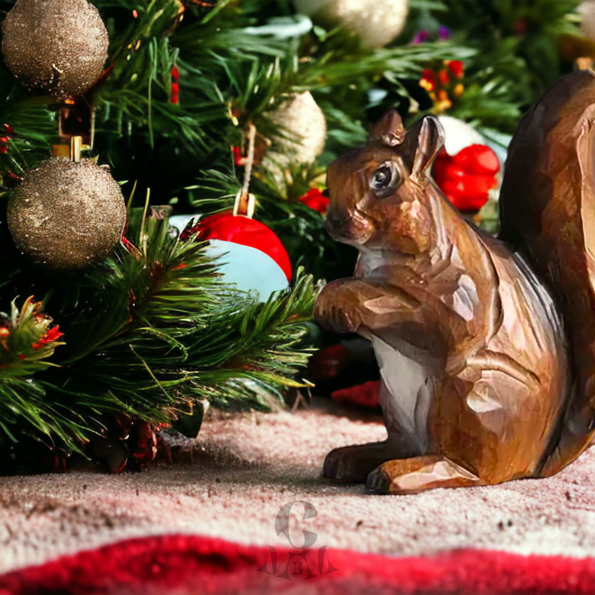 Hand Carved Wooden Animal Ornaments, Nordic Wood Animal Decoration ...