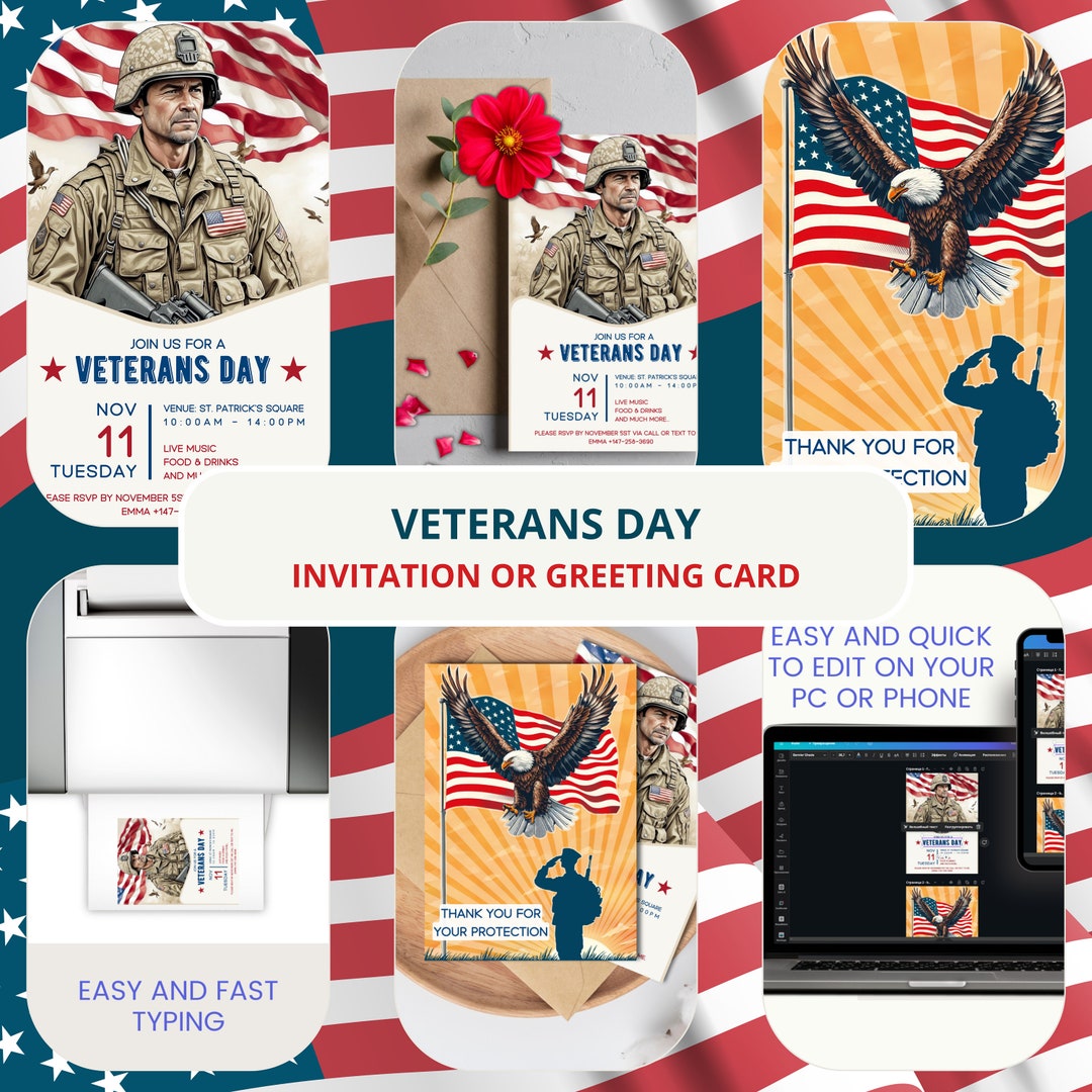 Veterans Day Invitation or Greeting Card - Etsy