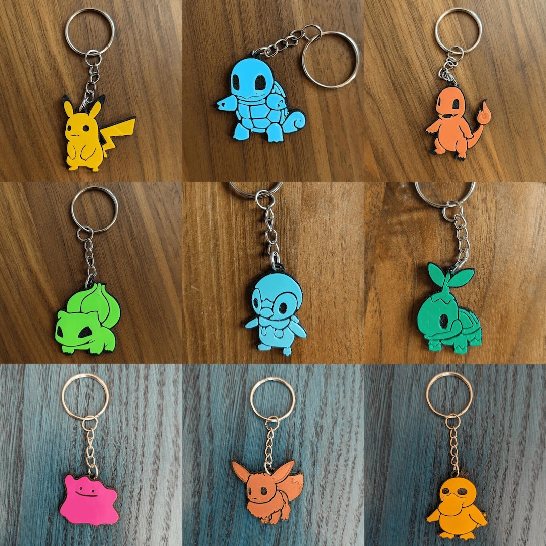 New Keychain PACK 19 Pokemons, Easy to Print, New Model Desinged for ...