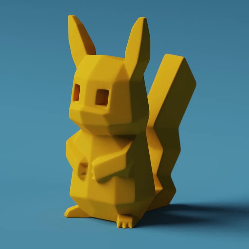 9 Pokemon Low Poly PACK, Minimalist Model, 3D Stl File, 3D STL Bundle ...