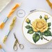 Yellow Rose Cross Stitch Pattern: Floral Embroidery Design (PDF Pattern ...