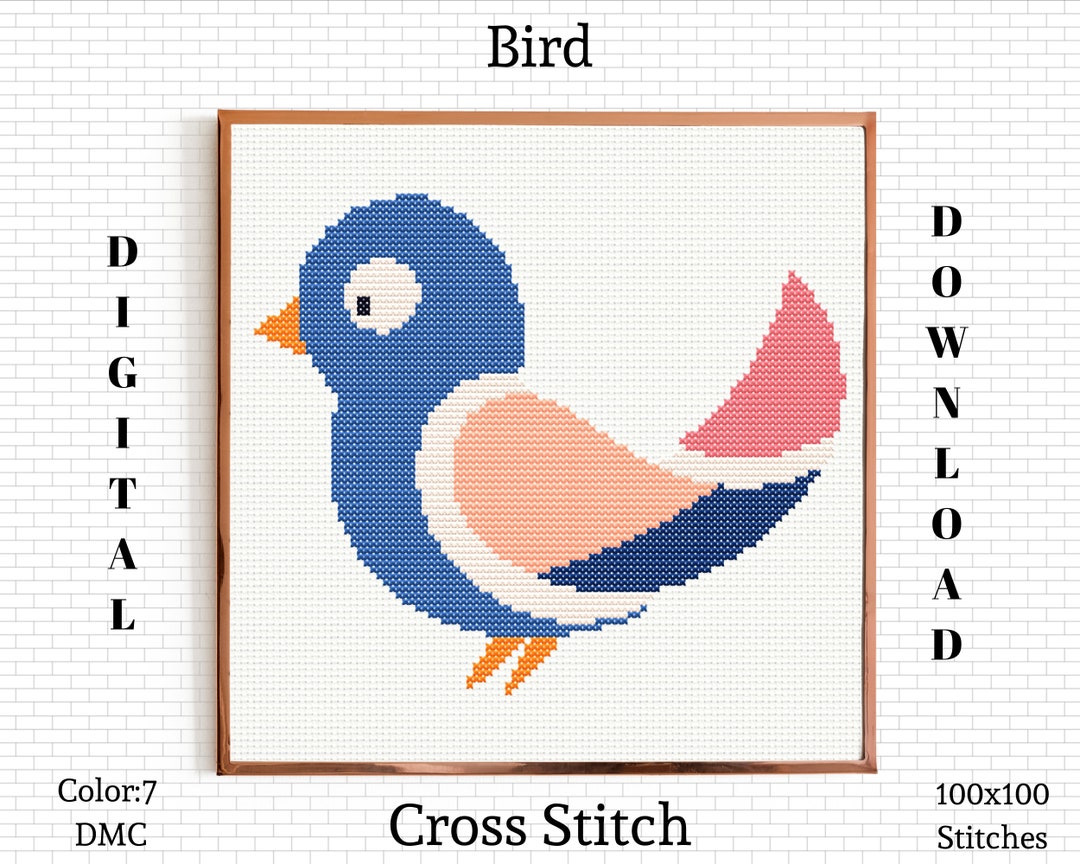 Bird Cross Stitch | Bird Cross Stitch Pattern | Bird Cross Stitch Kit ...