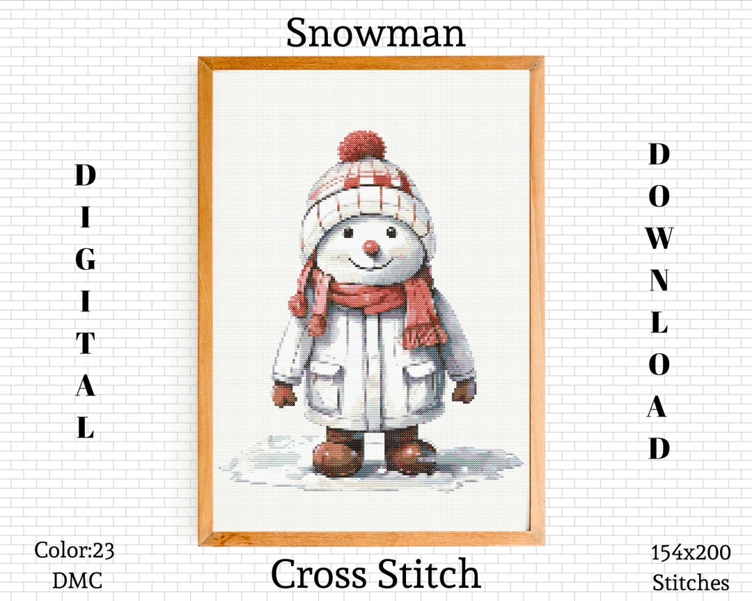 Christmas Embroidery Pattern | Snowman Embroidery Pattern | Snowman ...