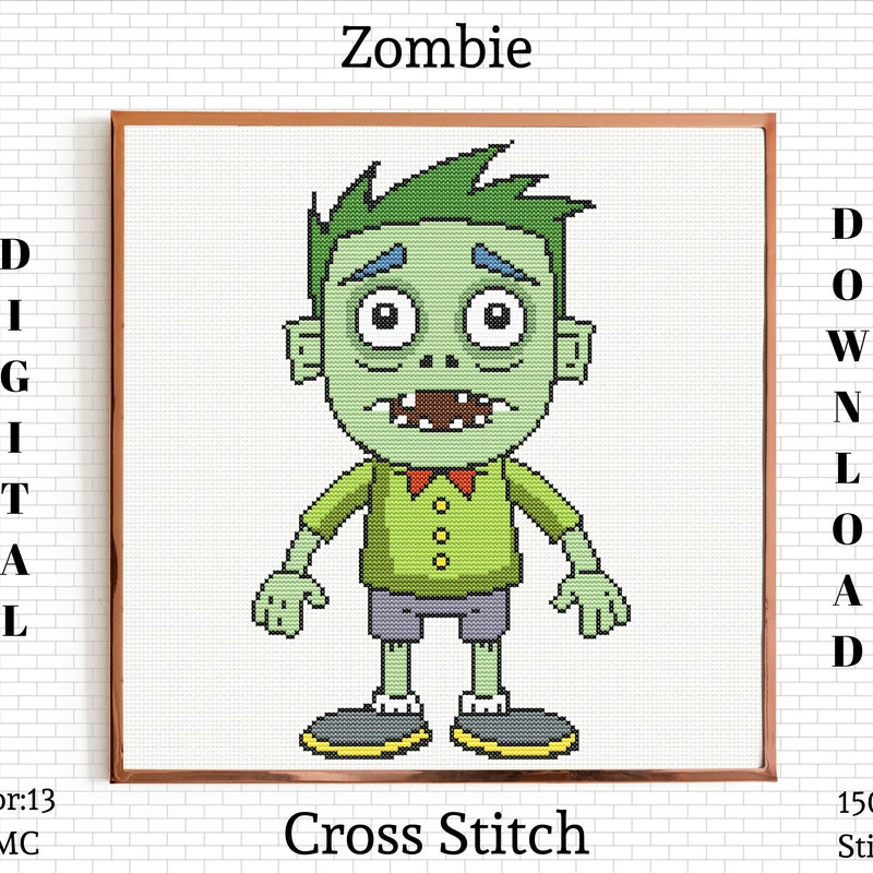 Zombie Cross Stitch - Etsy