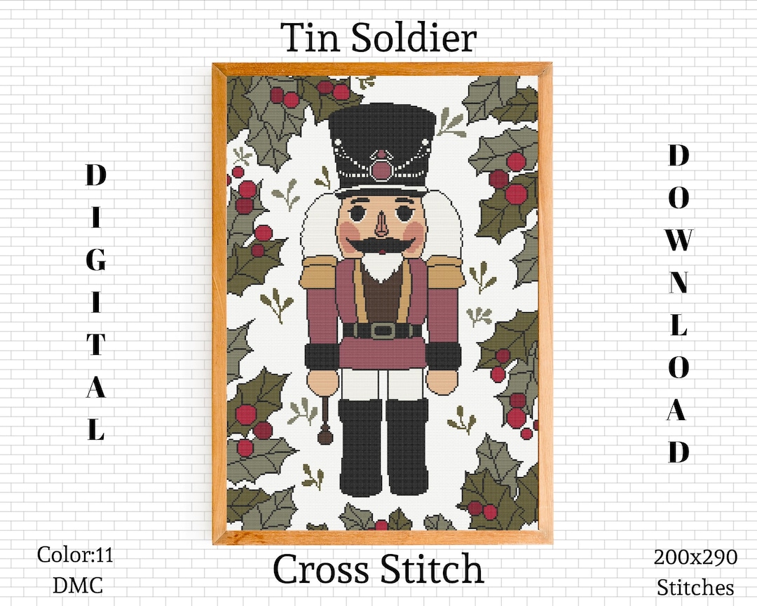 Christmas Tin Soldier Cross Stitch Pattern (digital Download) - Etsy