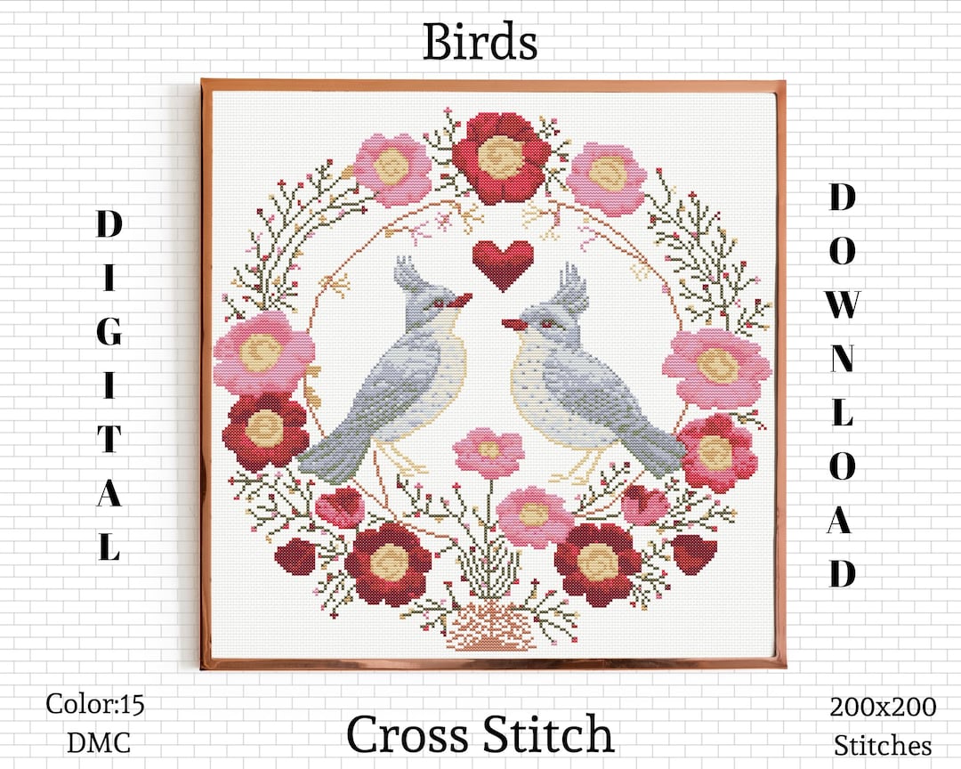 Bird Cross Stitch | Bird Cross Stitch Pattern | Bird Cross Stitch Kit ...