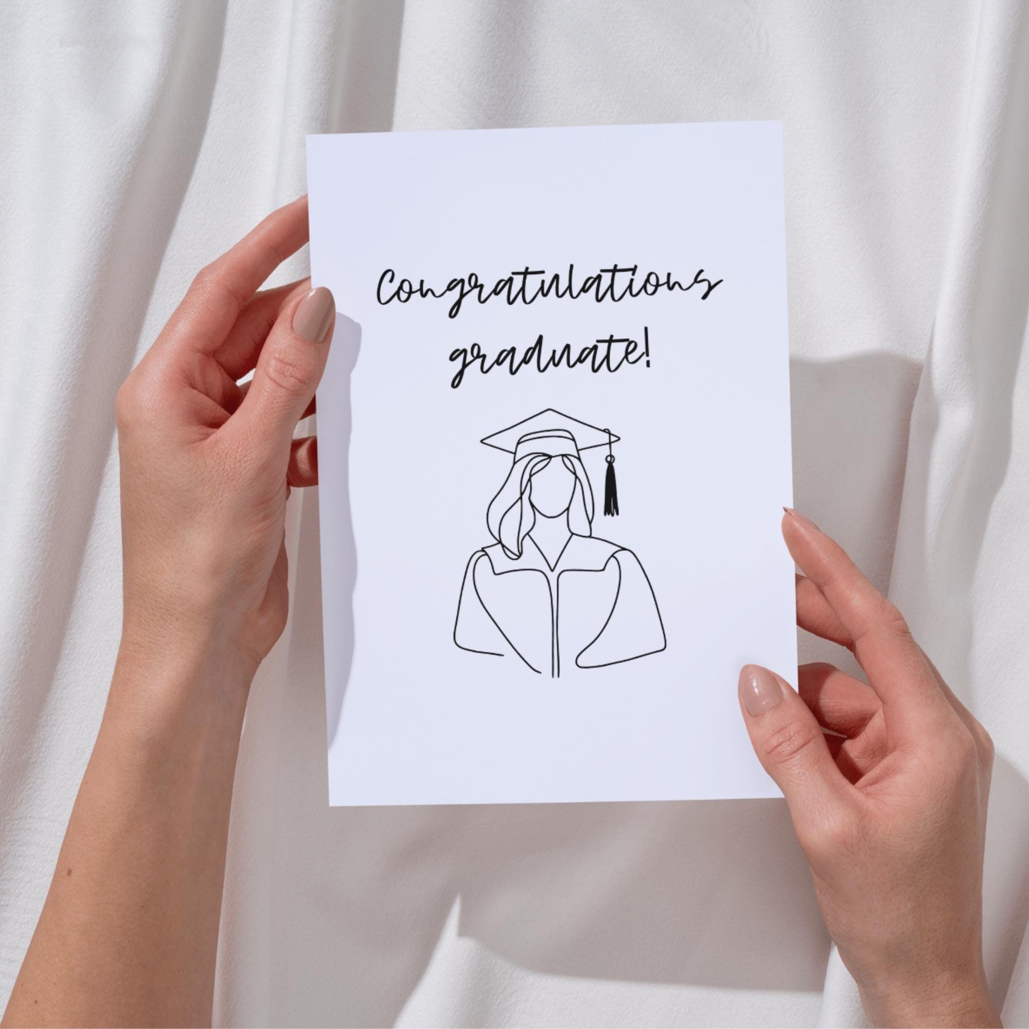 Printable Congratulations Card for Graduate Girl | Highschool Ceremony ...