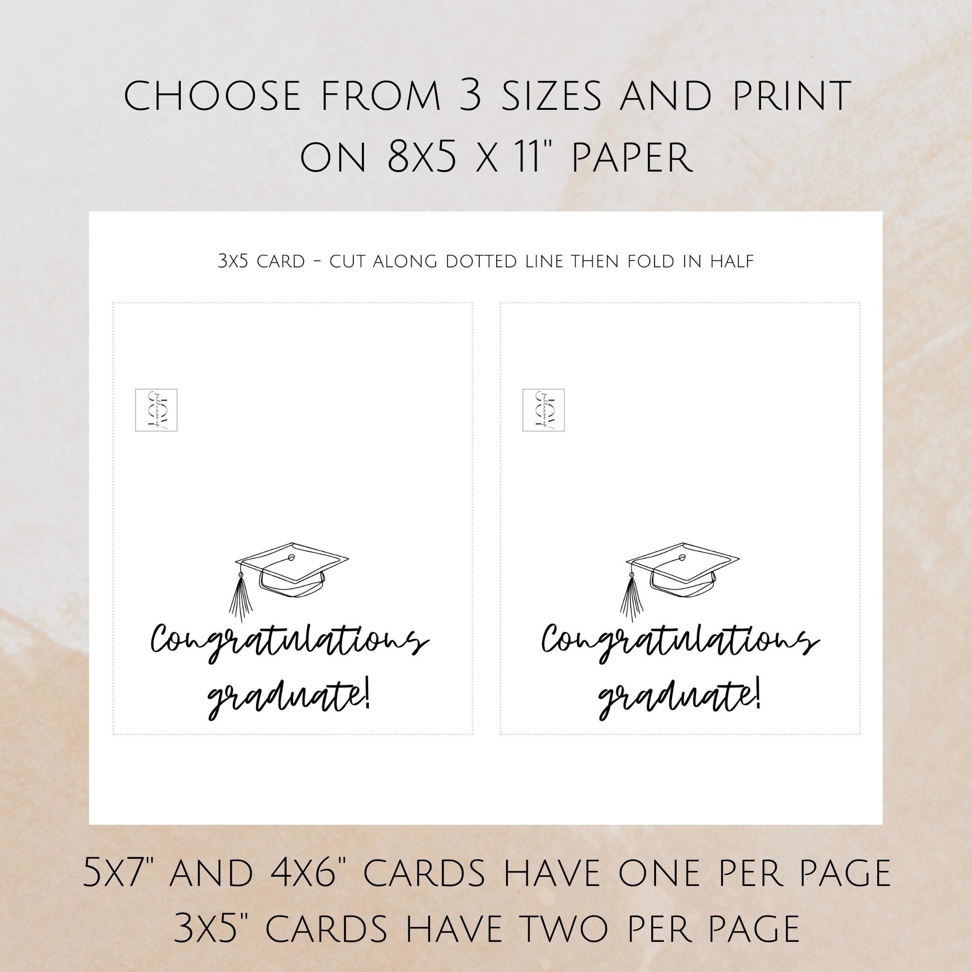 Printable Congratulations Card for Graduate | Highschool Ceremony ...