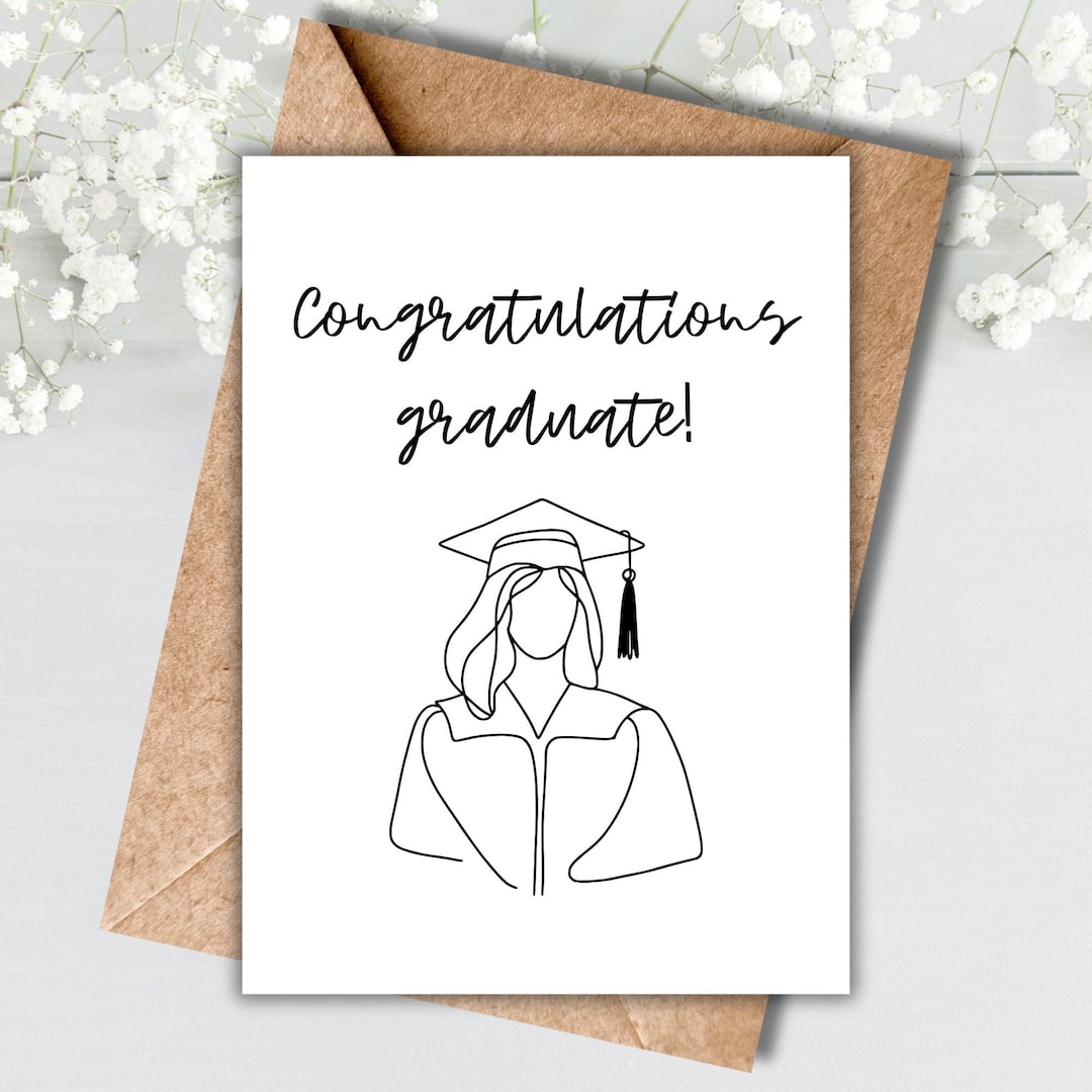 Printable Congratulations Card for Graduate Girl | Highschool Ceremony ...