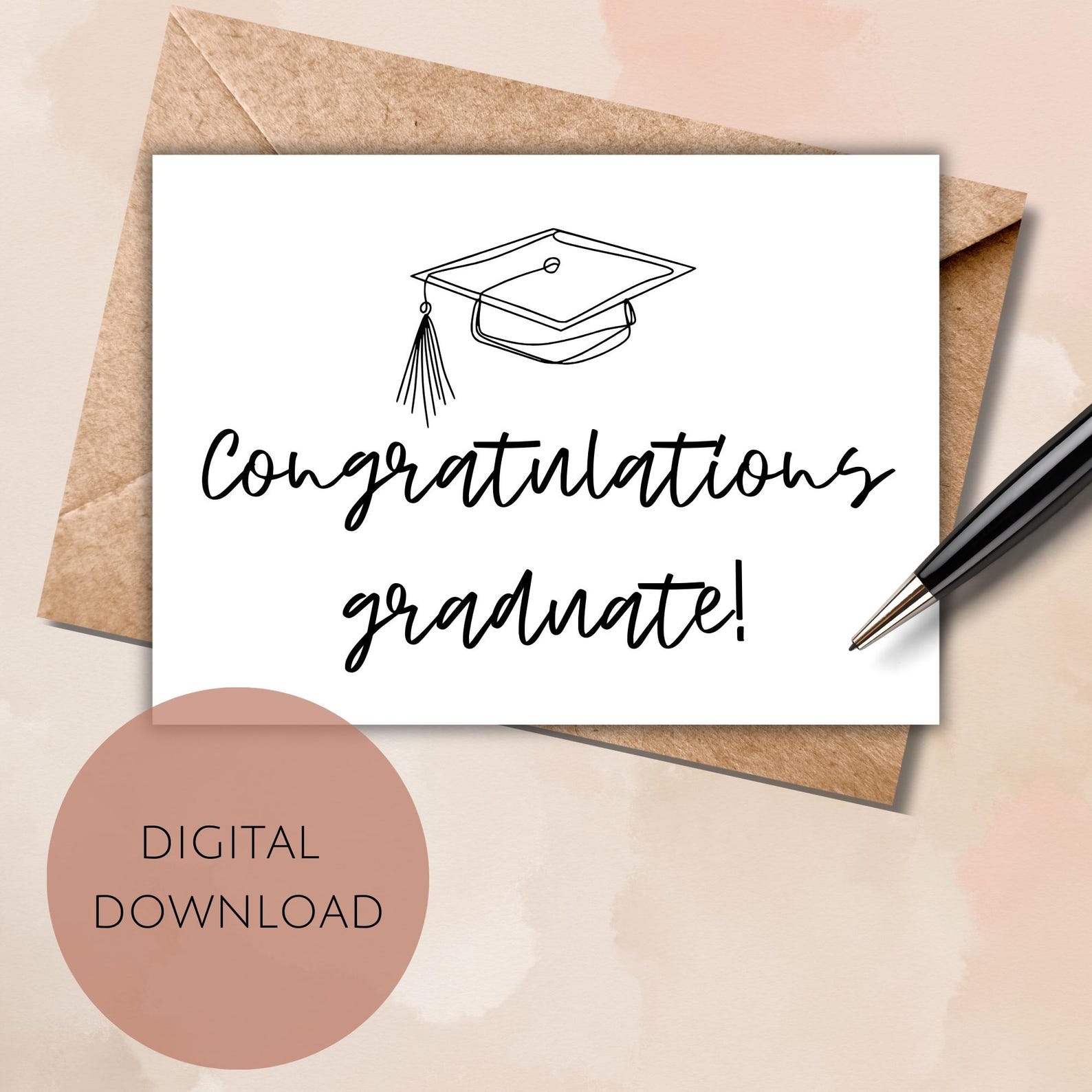 Printable Congratulations Card for Graduate | Highschool Ceremony ...