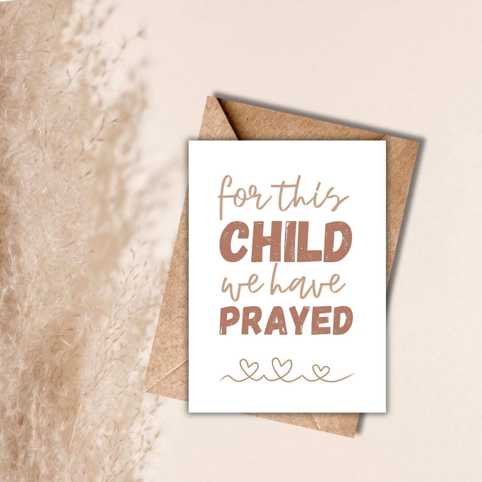 Printable Baby Shower Card | Christian | Neutral Minimal Baby Shower ...