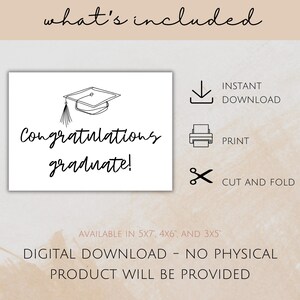 Printable Congratulations Card for Graduate | Highschool Ceremony ...
