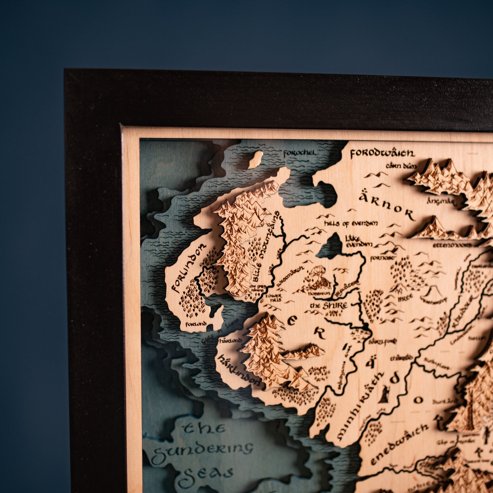 Middle Earth 3D Wood Map - Etsy