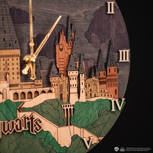 Harry Potter 3D Wall Clock - Hogwarts Night Edition. Harry Potter Gift ...