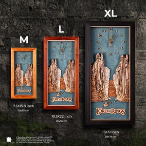 The Argonath 3D Wall Clock LOTR Hobbit Lord of the Rings - Etsy