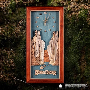 The Argonath 3D Wall Clock LOTR Hobbit Lord of the Rings - Etsy