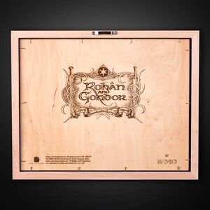 Mapa de madera en 3D de Rohan y Gondor - Etsy México