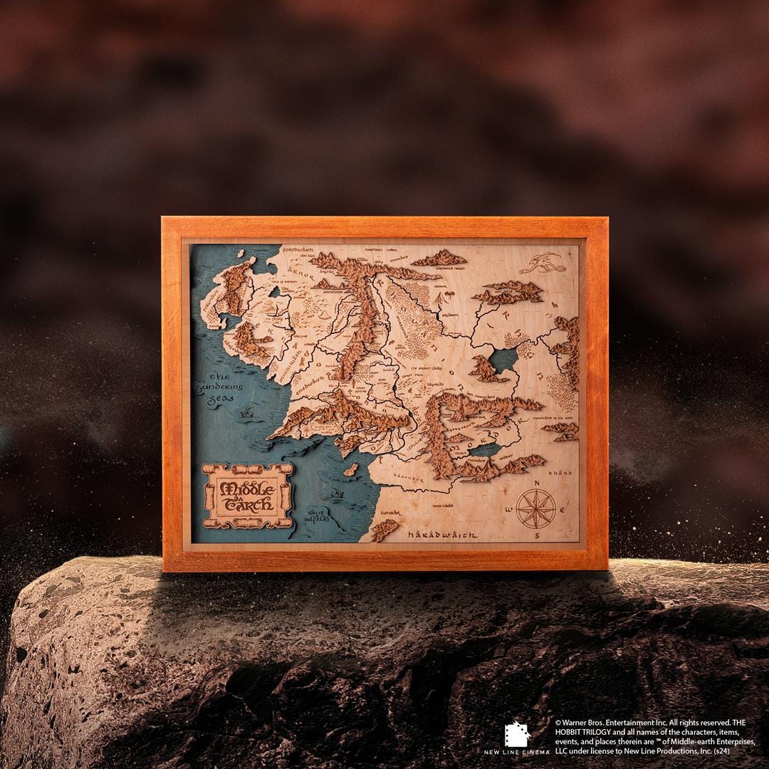 Mapa 3D de la Tierra Media, Mapa de ESDLA, El Hobbit, El Señor de los ...