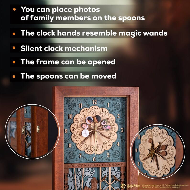 WEASLEY FAMILY CLOCK - Harry Potter Gift - Wizarding Gift - Mom's Gift ...