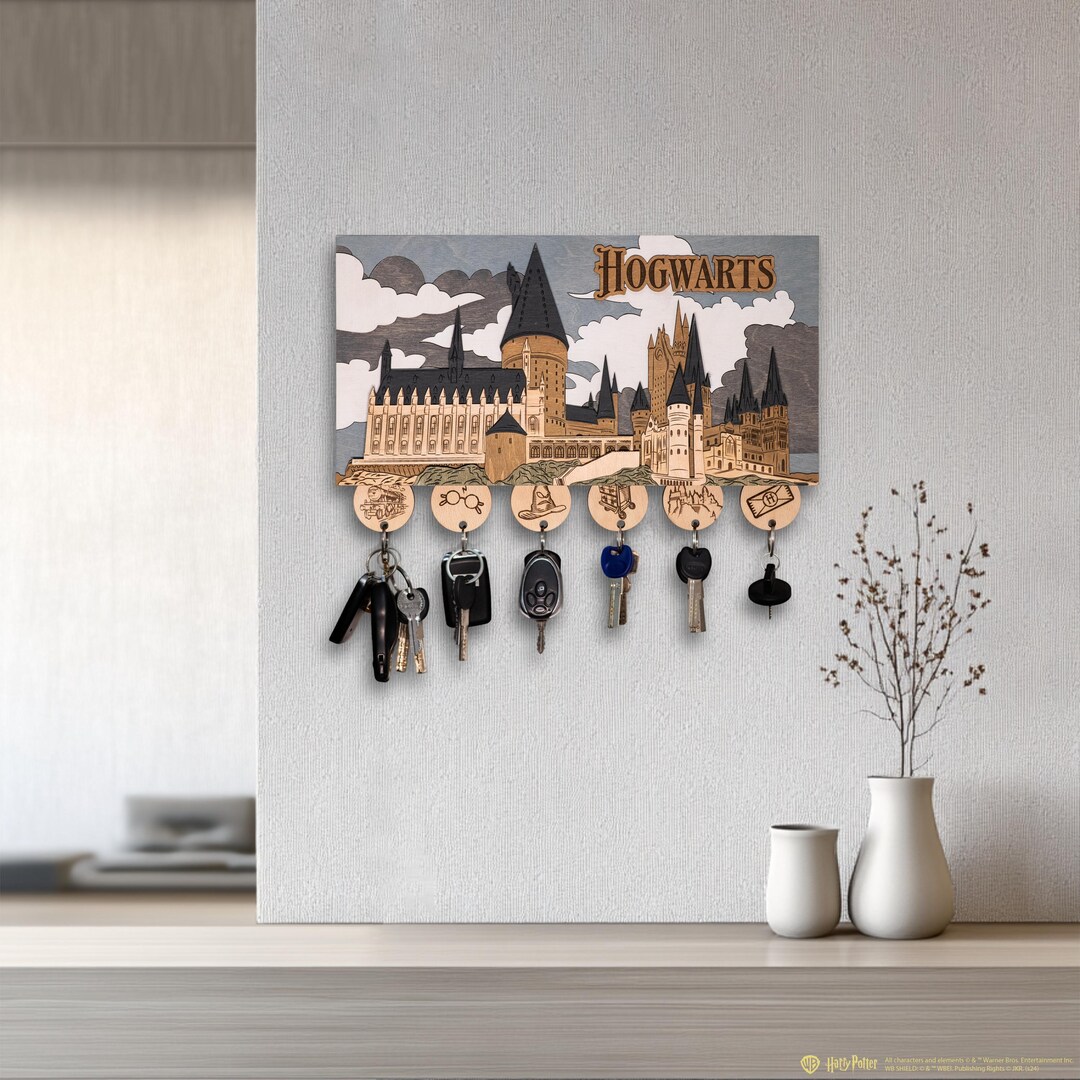 3D Hogwarts Key Holder Day Edition - Unique Home Gift Harry Potter ...
