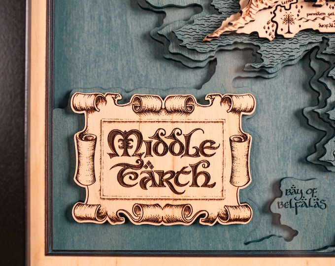 Middle Earth 3D Wood Map - Etsy