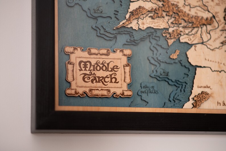 Middle Earth 3D Wood Map - Etsy