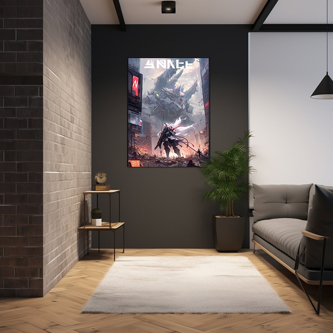 Epic Mech Battle Anime Poster for Gaming Room Titan Robot - Etsy