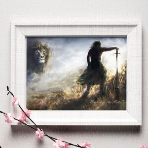 Legendary Warrior Fantasy Artwork Painting, Signed Print, Perfect Gift ...